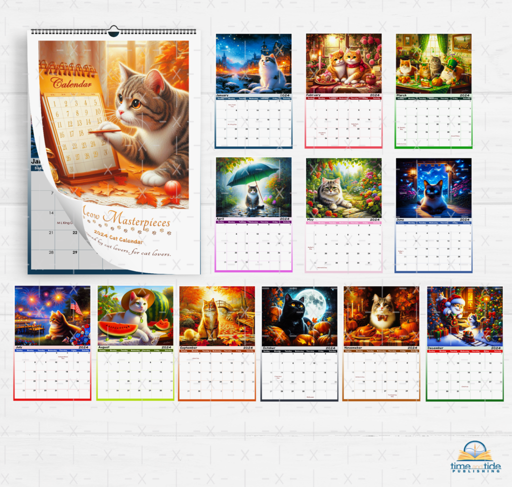 Meow Masterpiece – Purr-fectly Unique Wall Cat Calendar Ledger vertical ...